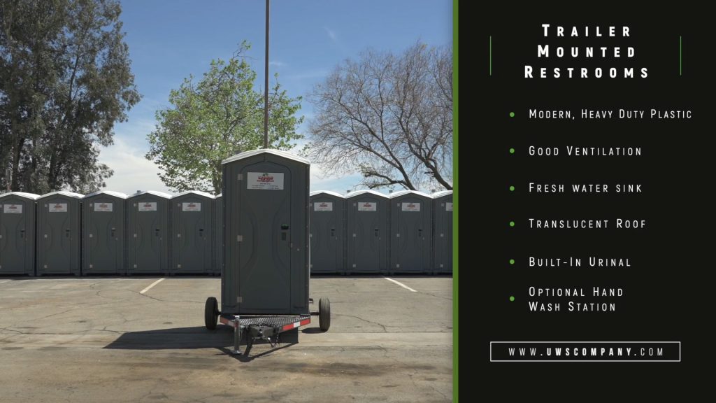 Trailer Mounted Restroom Rentals | Universal Waste Systems