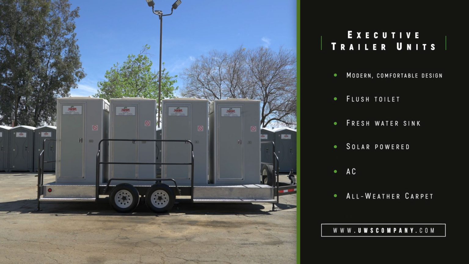 Executive Portable Toilets & VIP Restroom Rentals | Universal Waste ...